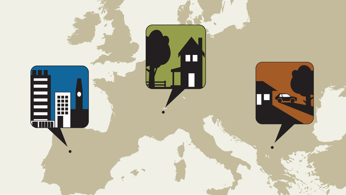 Measuring community type in Europe, from big cities to country villages ...