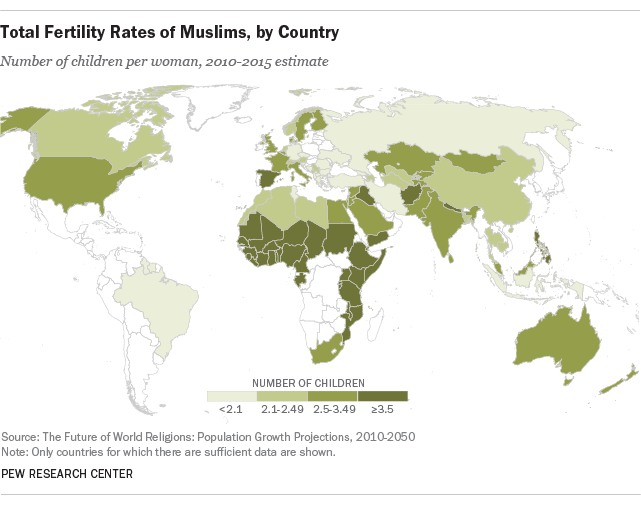 Projected Changes in the Global Muslim Population | Pew Research Center