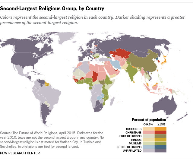 What is each country’s second-largest religious group? | Pew Research ...