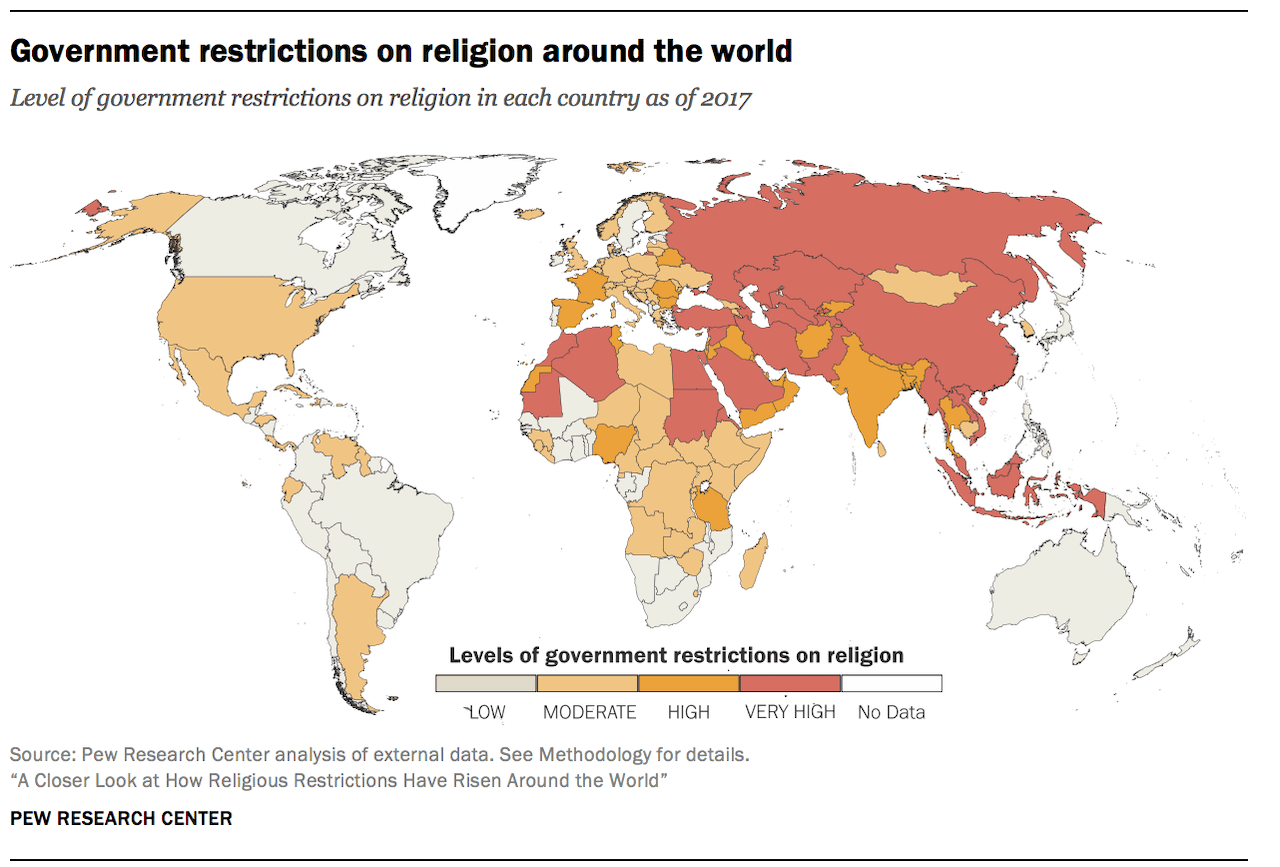 Middle East still home to highest levels of restrictions on religion ...