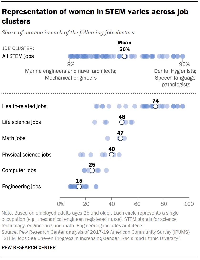 STEM Jobs See Uneven Progress in Increasing Gender, Racial and Ethnic ...