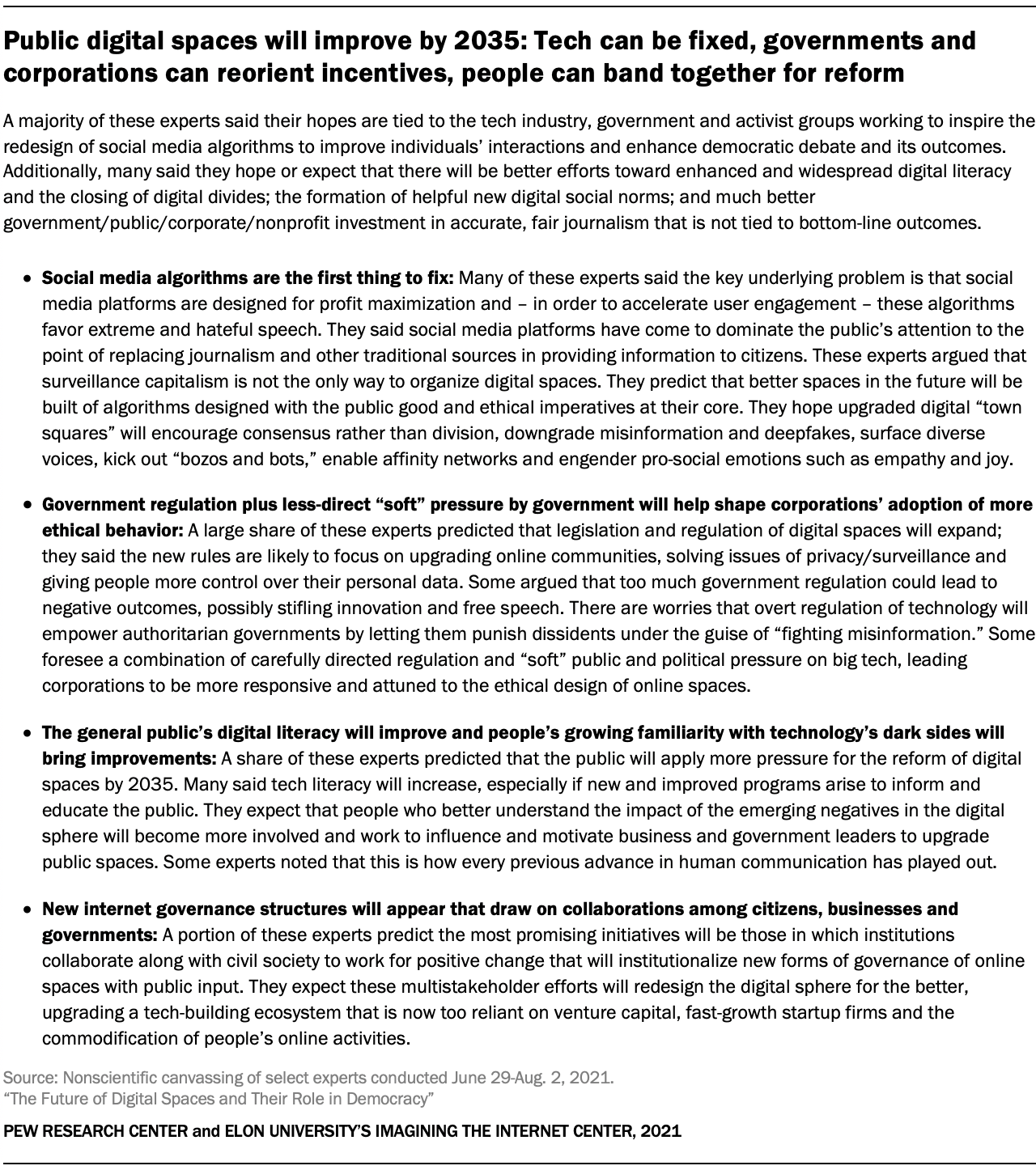 The Future of Digital Spaces and Their Role in Democracy | Pew Research ...