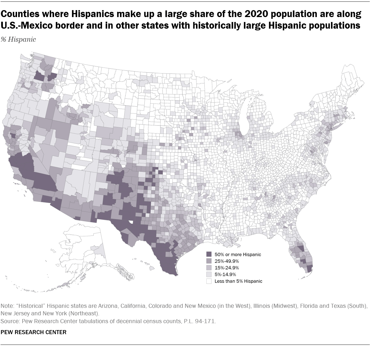 U.S. Hispanic population continued its geographic spread in the 2010s ...