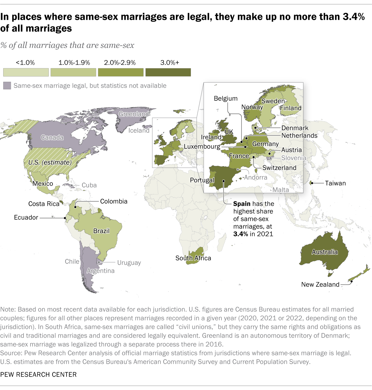 How many marriages are same-sex in countries and territories where it’s ...