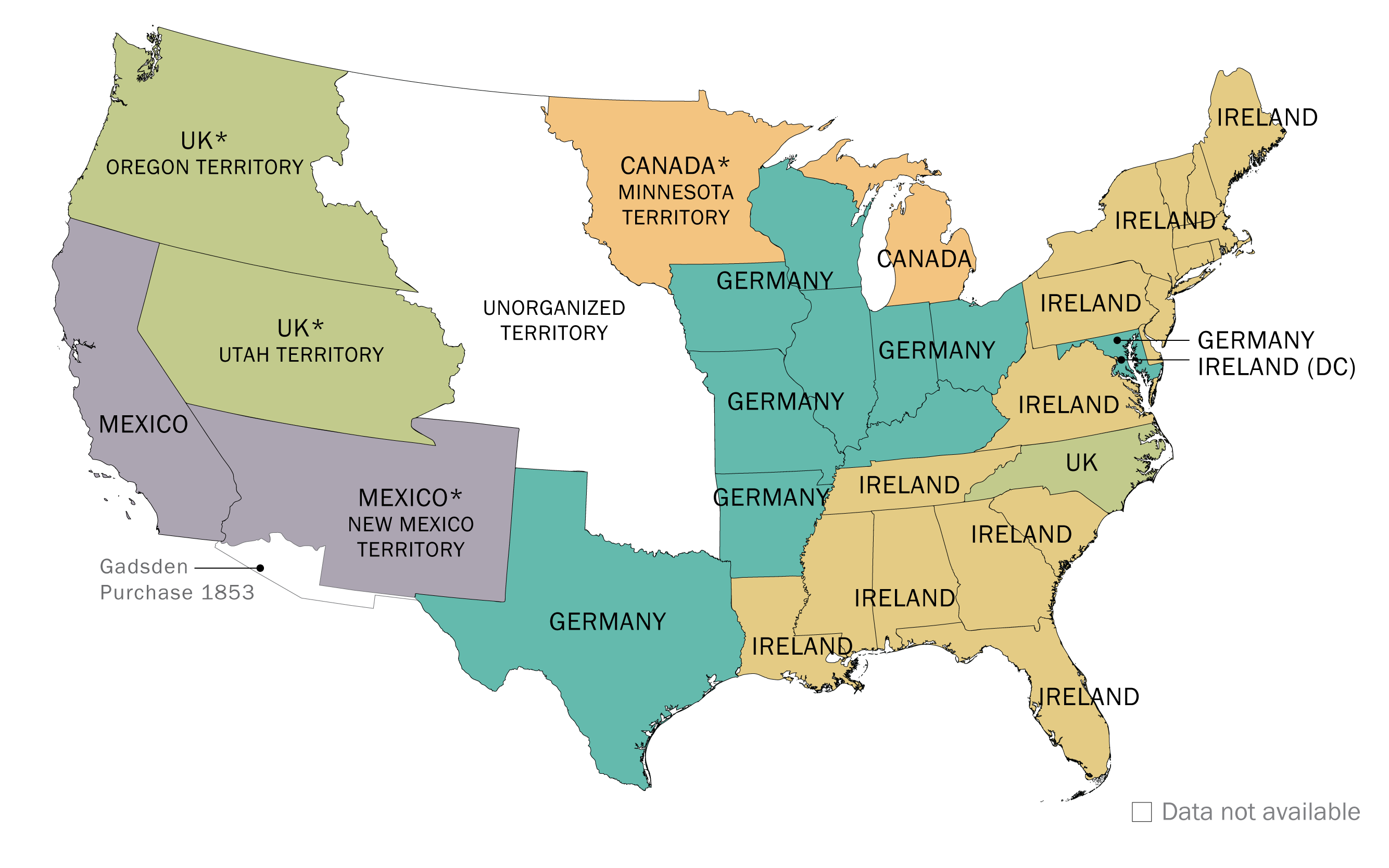 Where immigrants to the US come from, 1850 to today | Pew Research Center