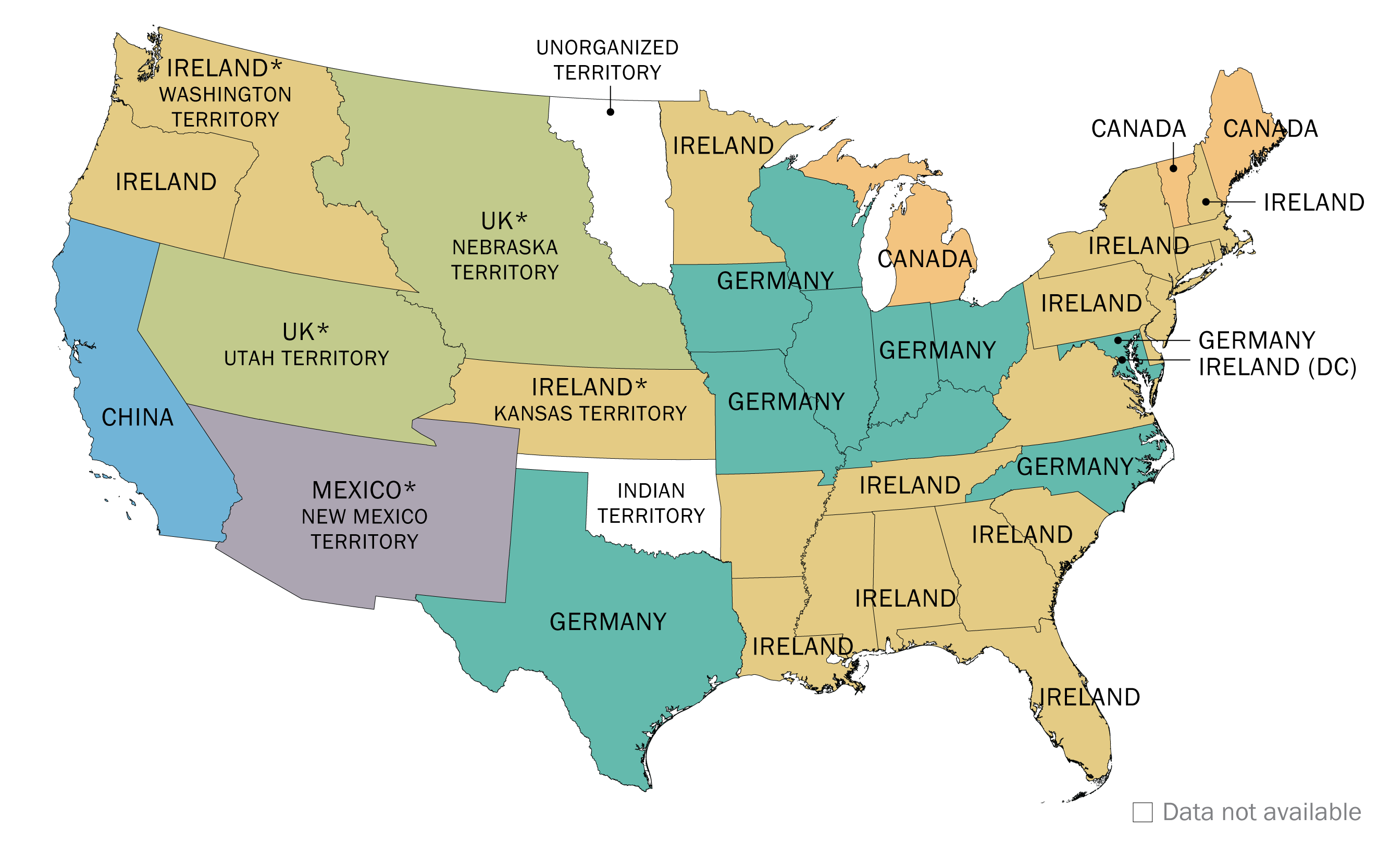 Where immigrants to the US come from, 1850 to today | Pew Research Center