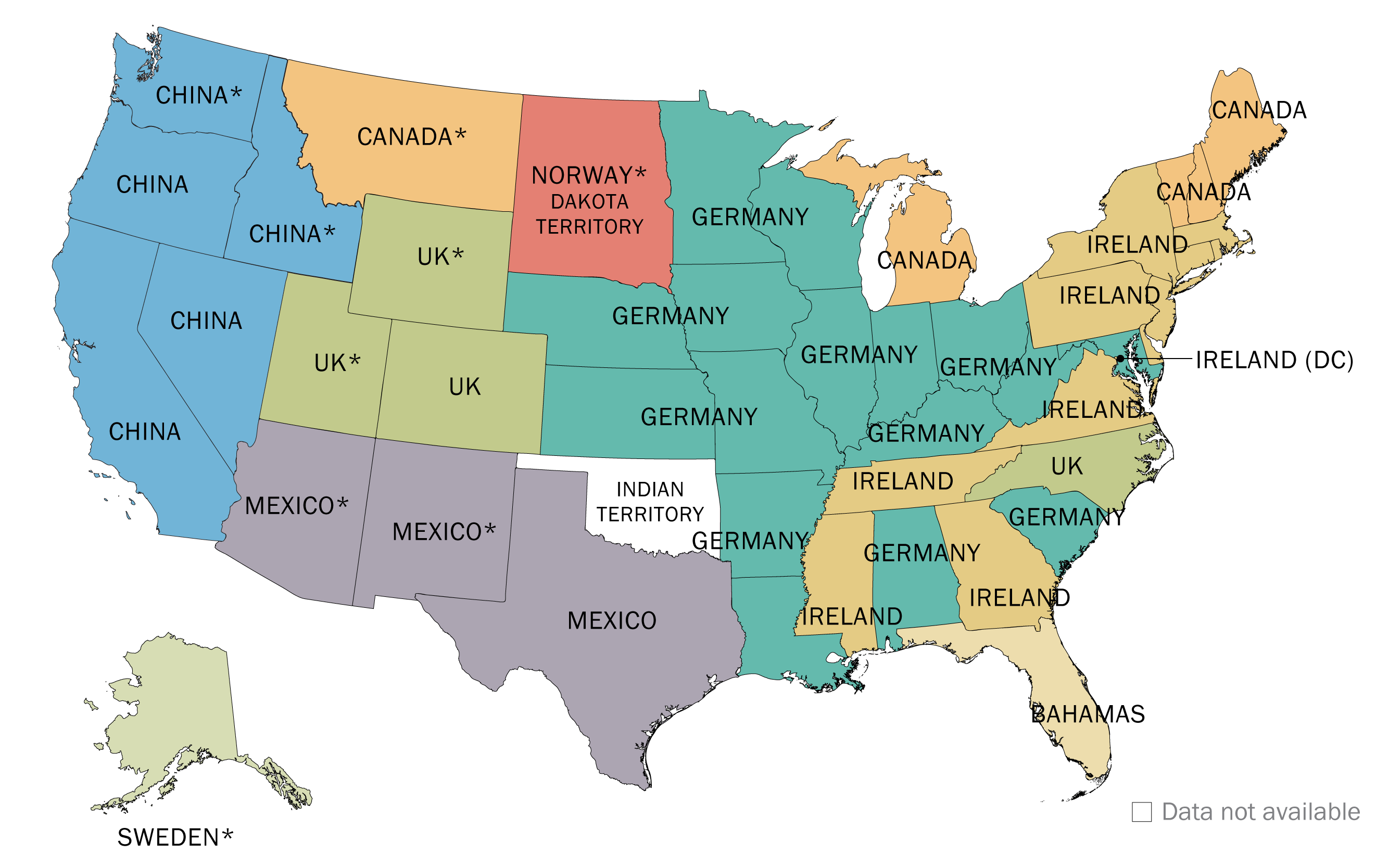 Where immigrants to the US come from, 1850 to today | Pew Research Center
