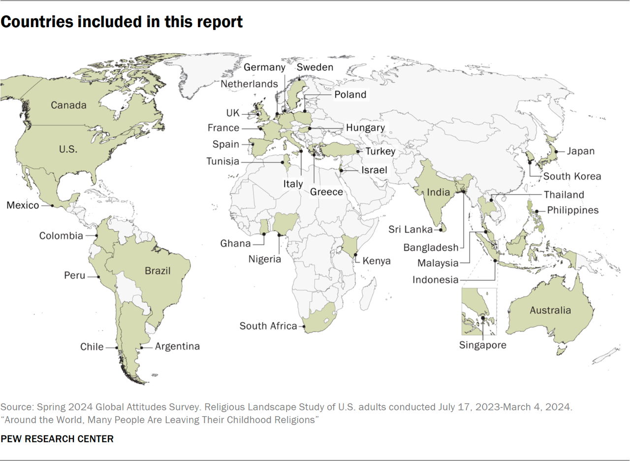 Religious Switching in 36 Countries: Many Leave Their Childhood ...