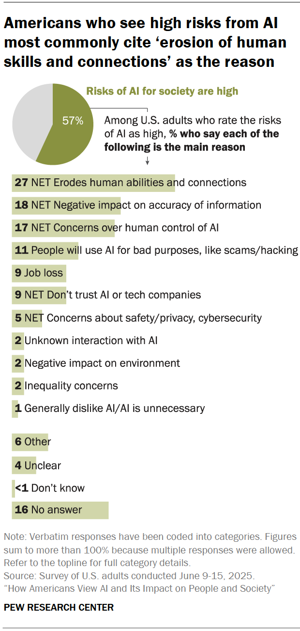 Reasons Americans see AI risks, benefits for society, in their own ...