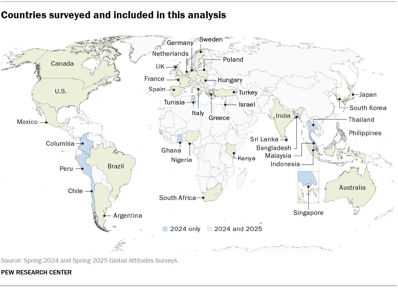 Views of national economy by party around the world | Pew Research Center